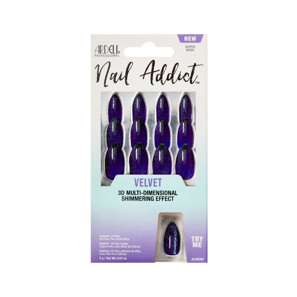 Nail Addict Velvet Super Nova – 3D Shimmer Press-On Nails